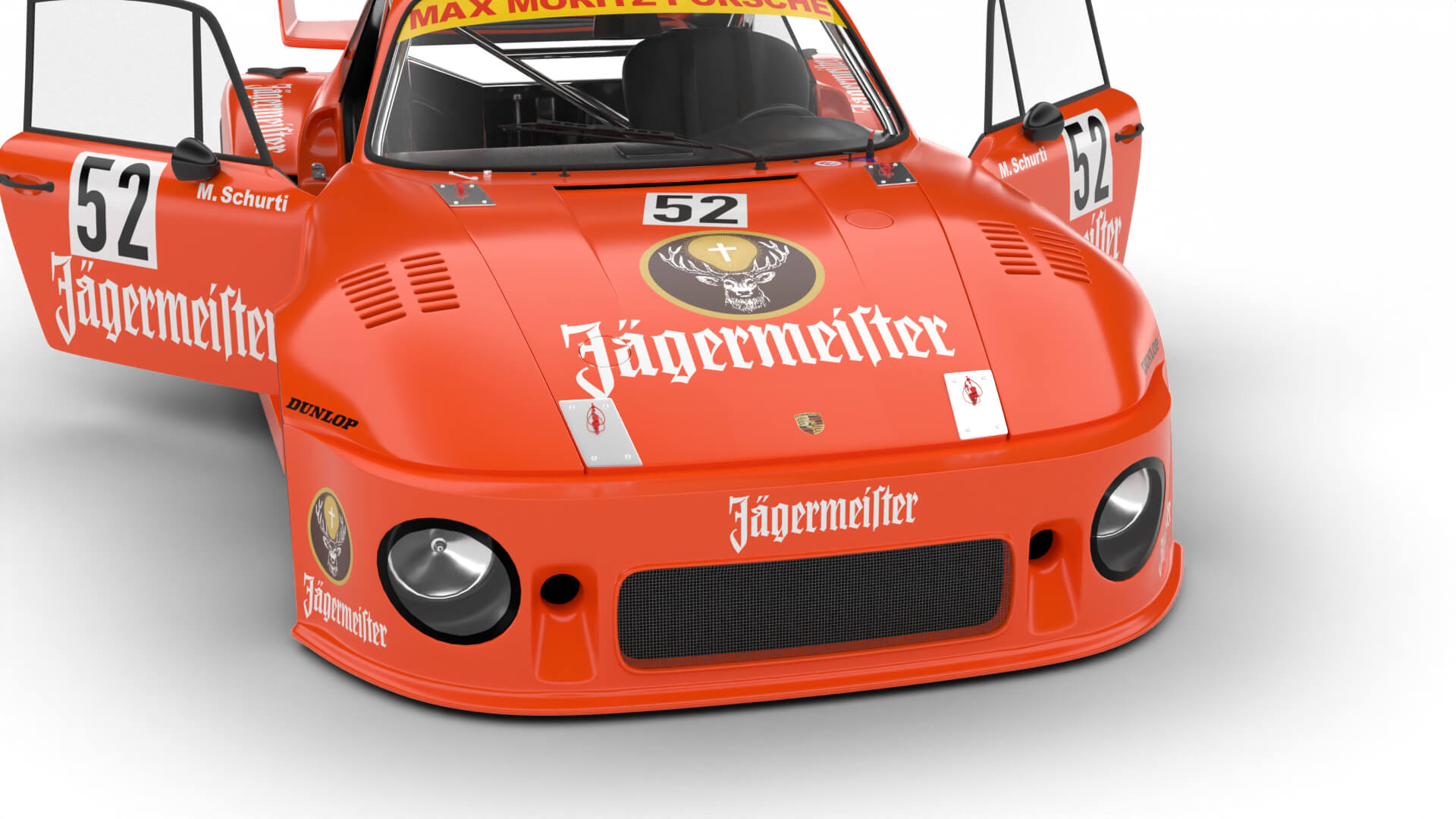 Porsche 935\77 1977 #52 Jagermeister Racing HQ Interior - 3D Model by W modeling studio