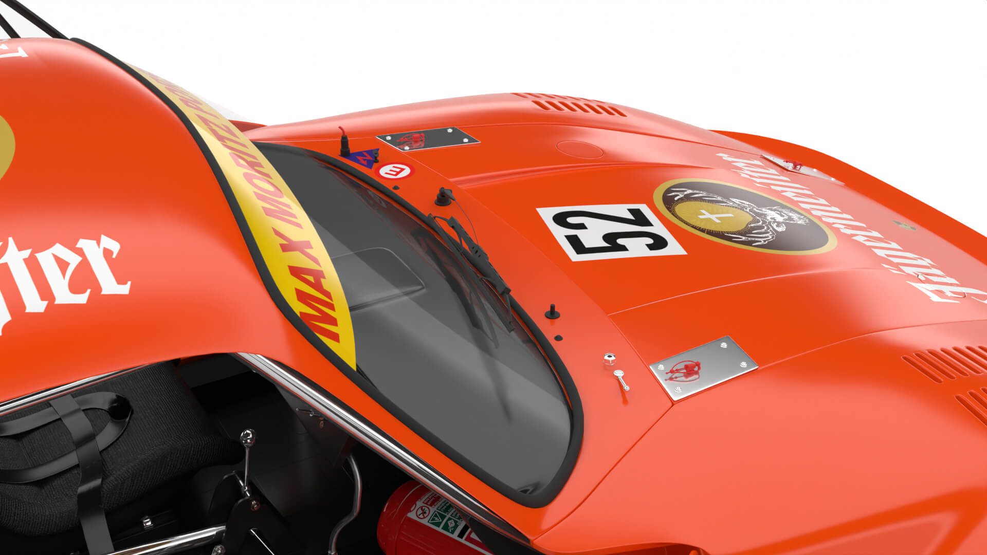 Porsche 935\77 1977 #52 Jagermeister Racing HQ Interior - 3D Model by W modeling studio