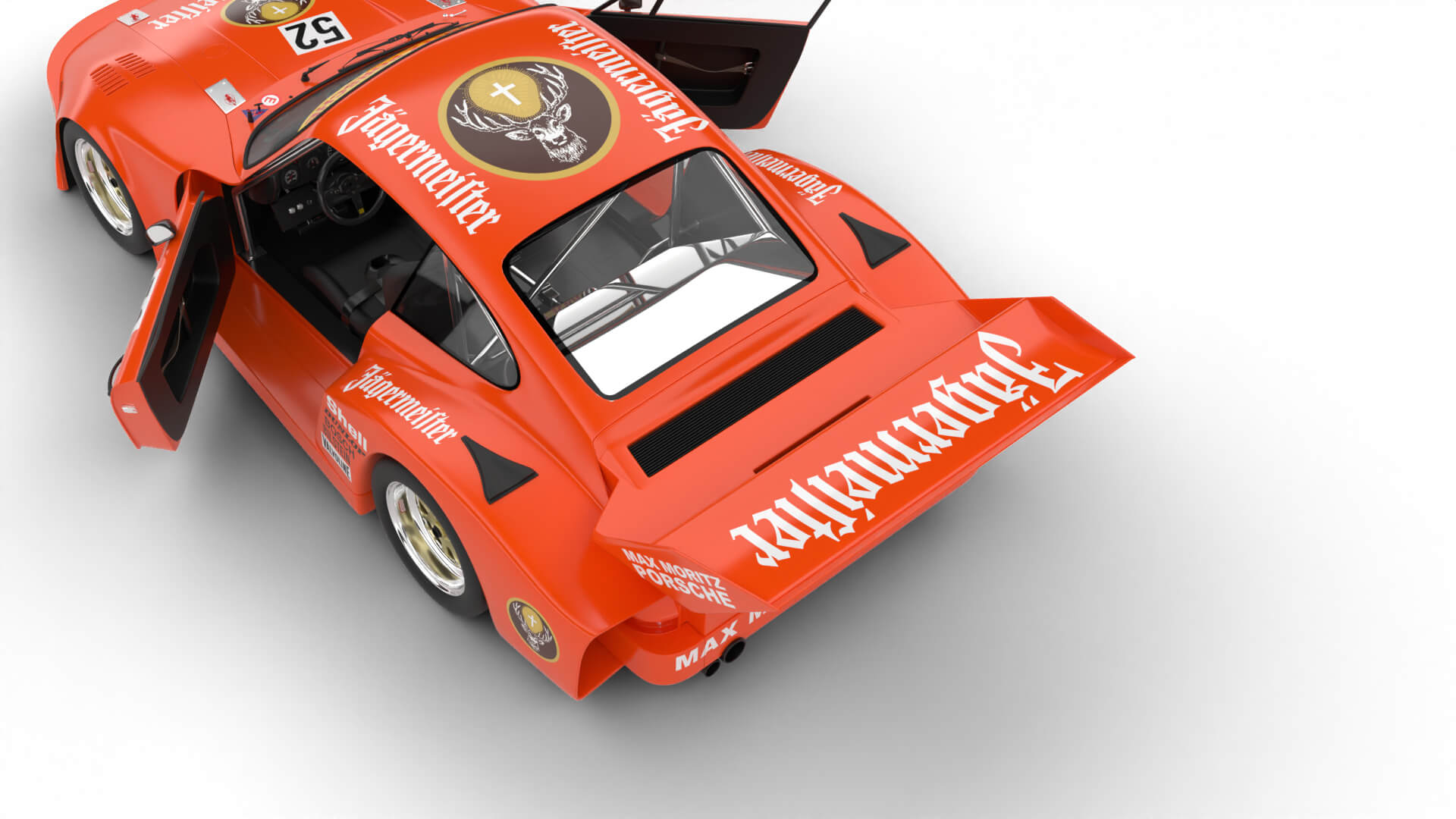Porsche 935\77 1977 #52 Jagermeister Racing HQ Interior - 3D Model by W modeling studio