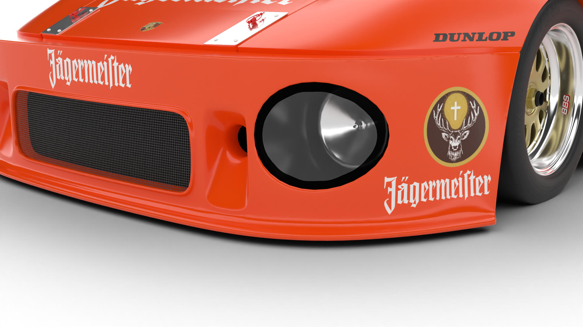 Porsche 935\77 1977 #52 Jagermeister Racing HQ Interior - 3D Model by W modeling studio