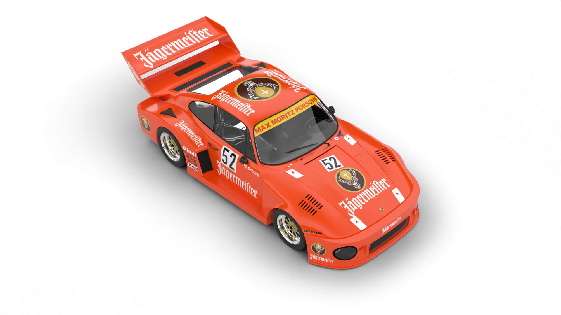 Porsche 935\77 1977 #52 Jagermeister Racing 3d model by W modeling studio