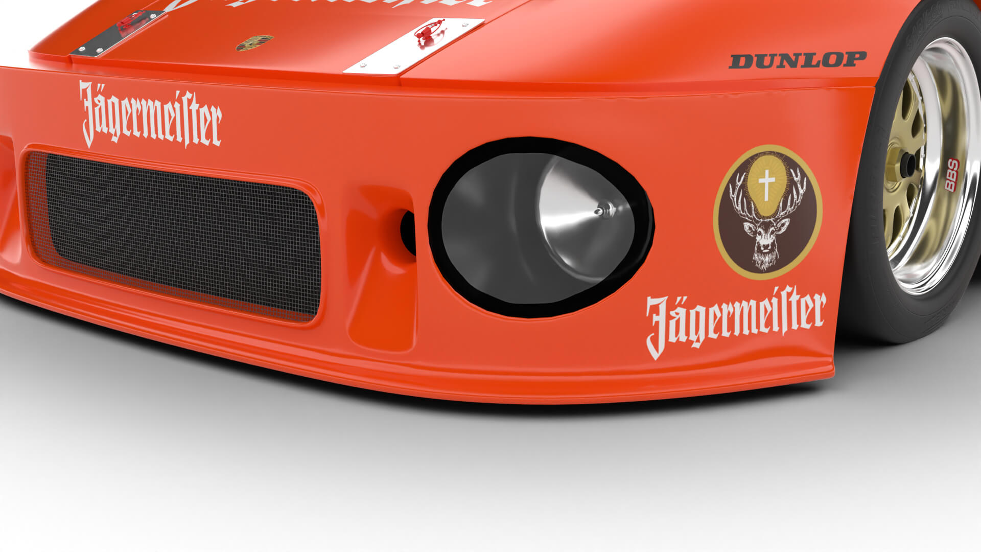Porsche 935\77 1977 #52 Jagermeister Racing 3d model by W modeling studio