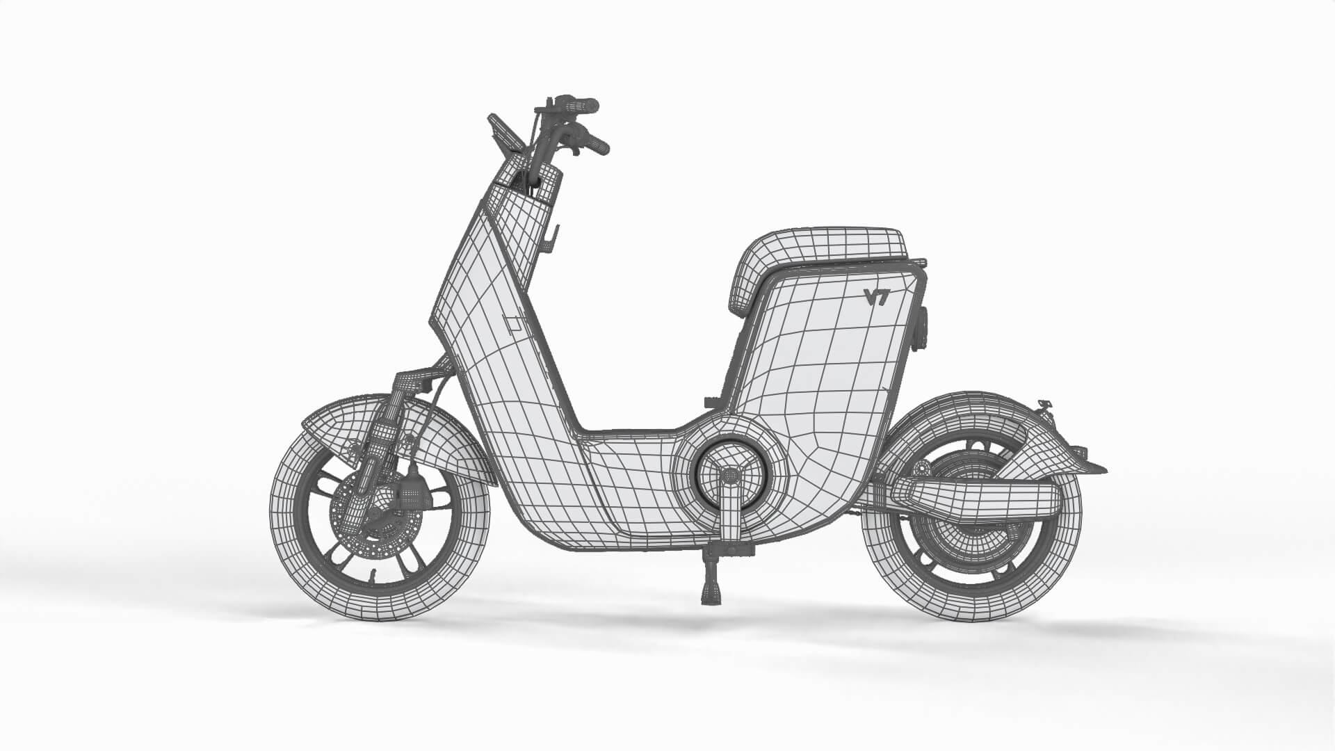 Scooter Yadea V7 3D Model by W modeling studio