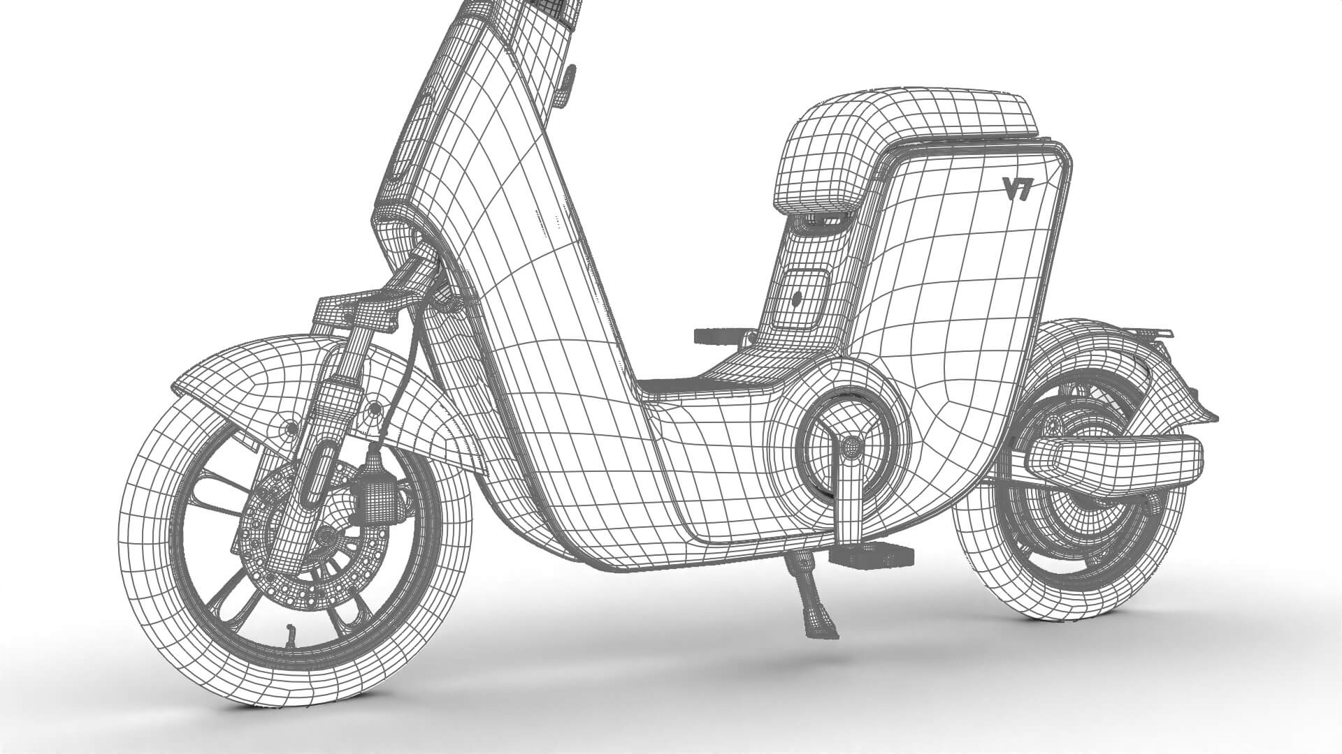 Scooter Yadea V7 3D Model by W modeling studio