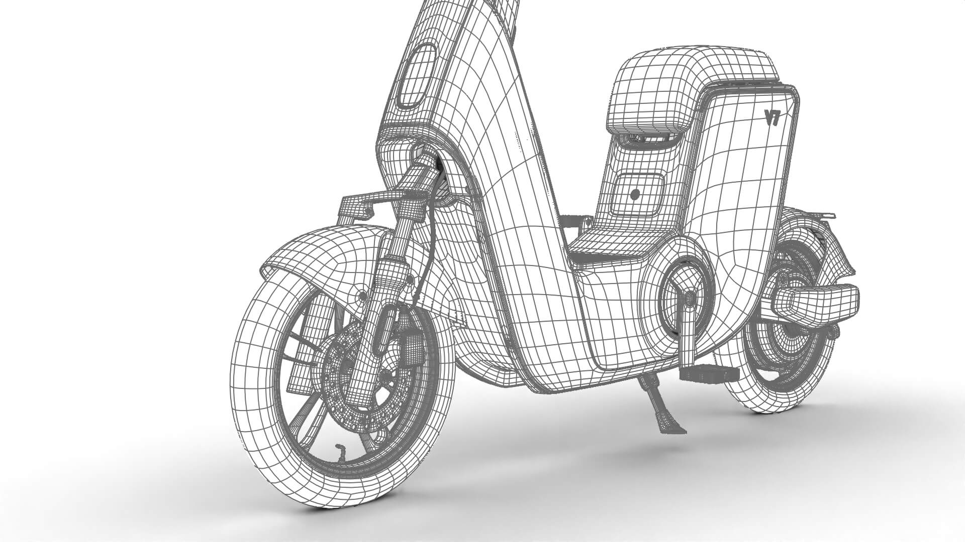 Scooter Yadea V7 3D Model by W modeling studio