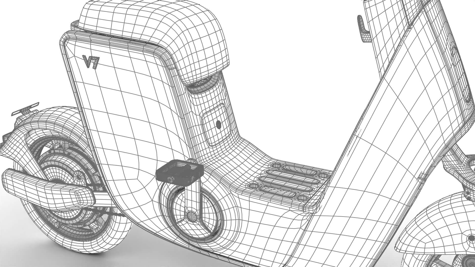 Scooter Yadea V7 3D Model by W modeling studio