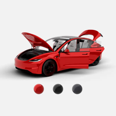 Tesla Model 3 Perfomance 2024 HQ 3d model by W modeling studio