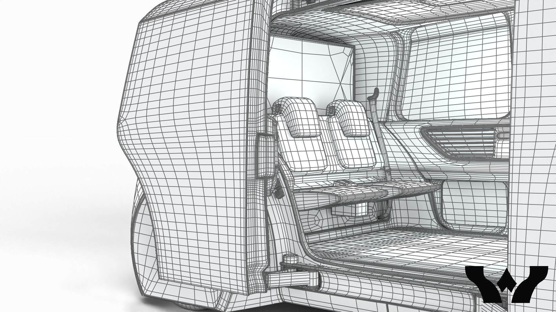 Volkswagen Sedric HQ Interior - 3D Model by W modeling studio