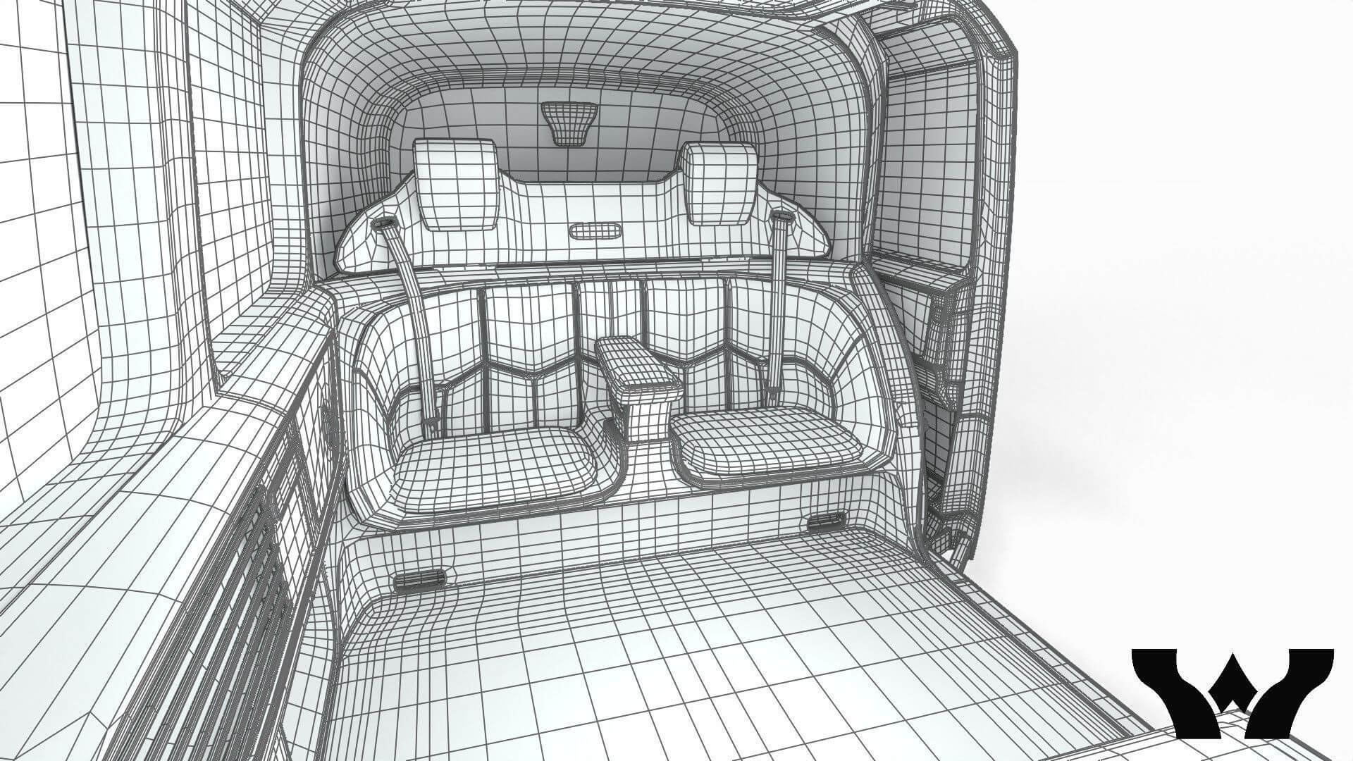 Volkswagen Sedric HQ Interior - 3D Model by W modeling studio