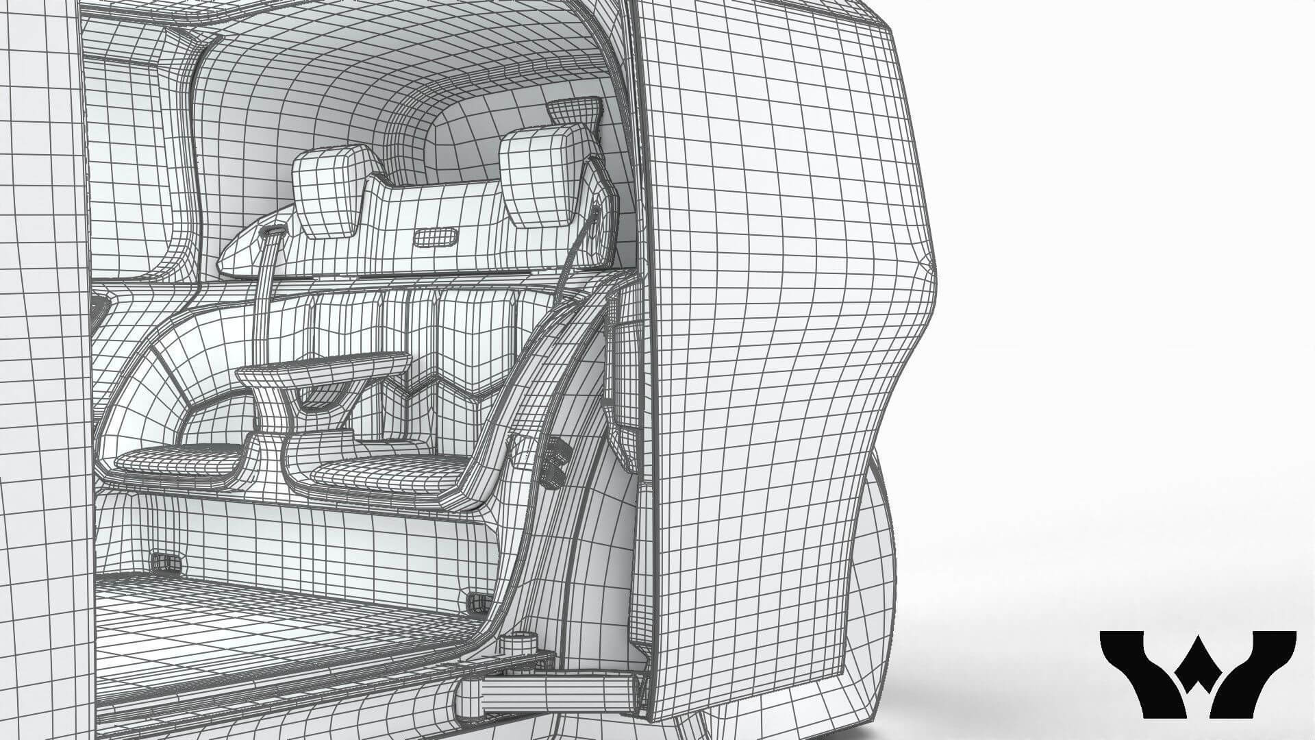 Volkswagen Sedric HQ Interior - 3D Model by W modeling studio