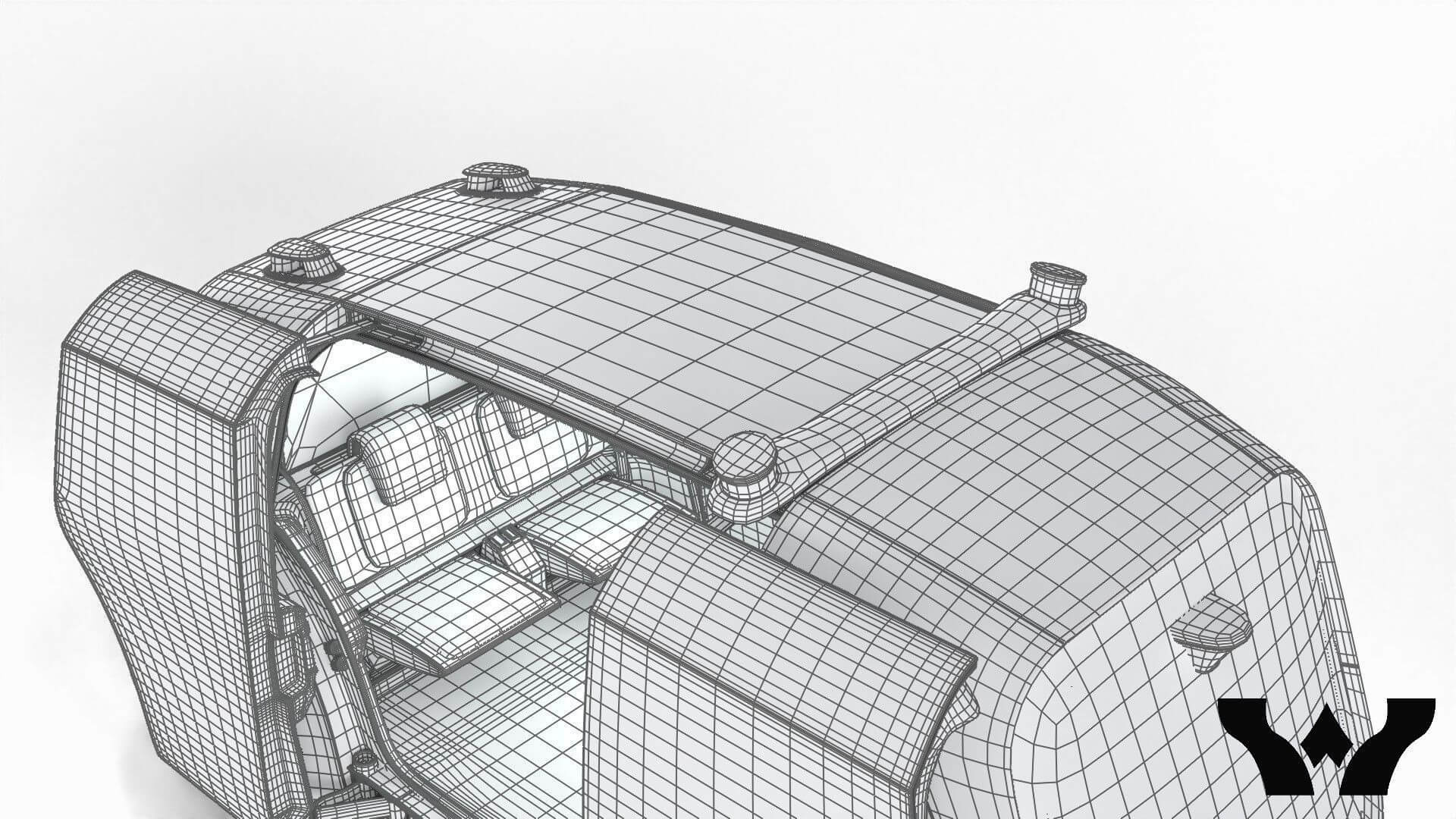 Volkswagen Sedric HQ Interior - 3D Model by W modeling studio