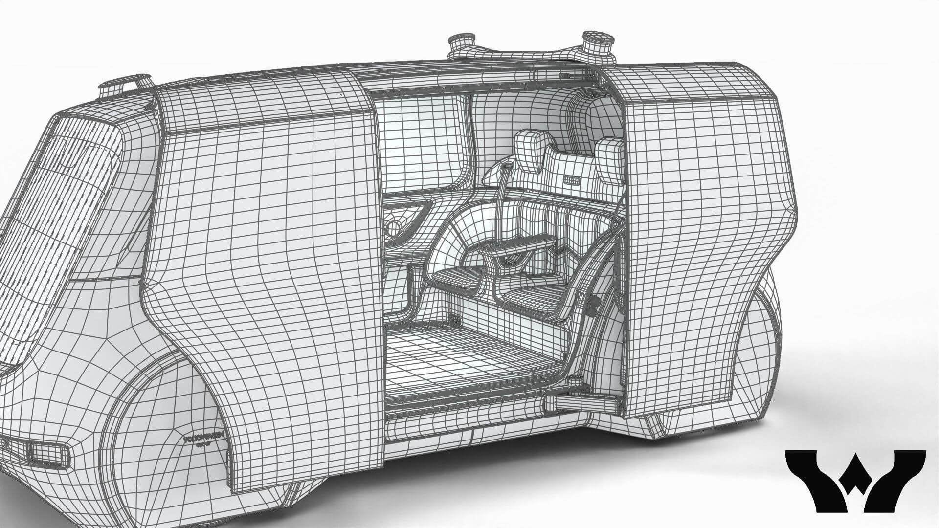 Volkswagen Sedric HQ Interior - 3D Model by W modeling studio