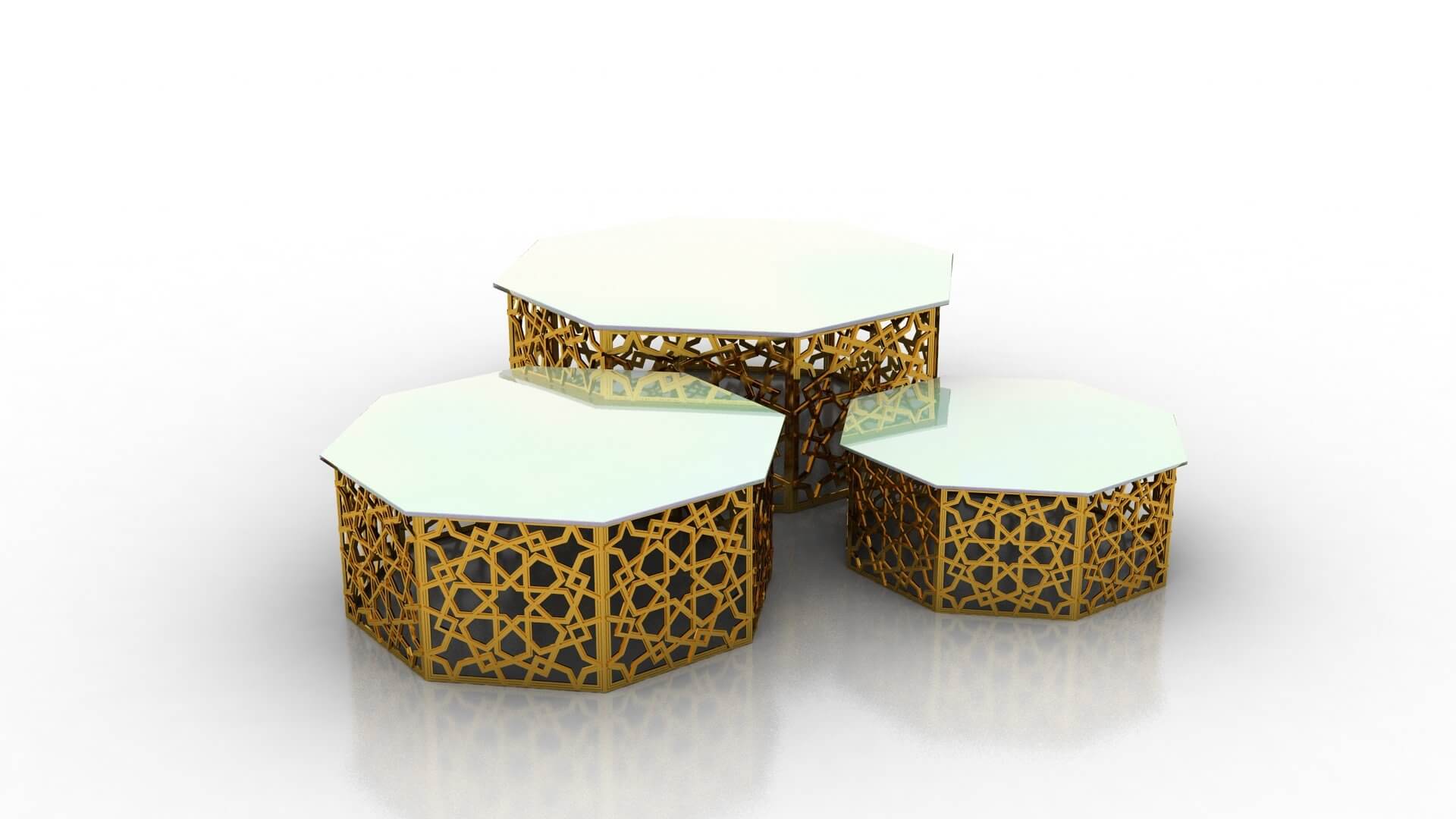 Arabesque Table - 3D Model by waelmoussa