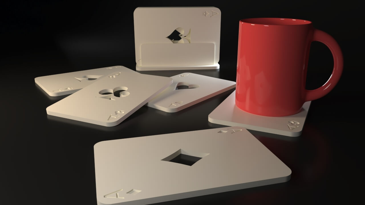 Card Game Coasters - 3D Print Model by waelmoussa