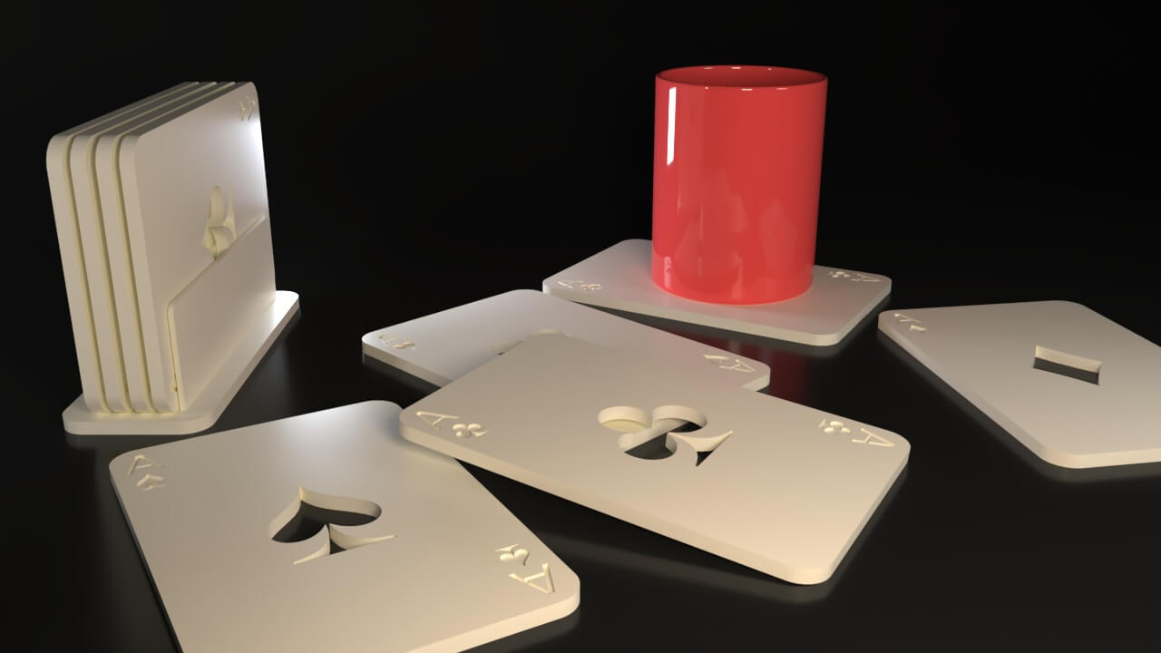 Card Game Coasters - 3D Print Model by waelmoussa