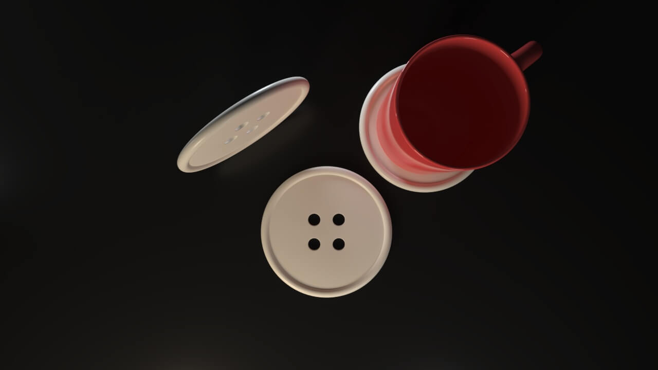 Clothes Button Coasters - 3D Model by waelmoussa