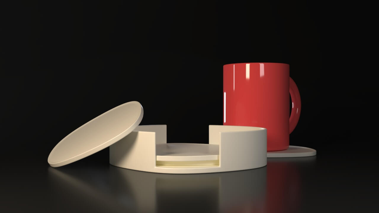 Freeform Coasters - 3D Model by waelmoussa