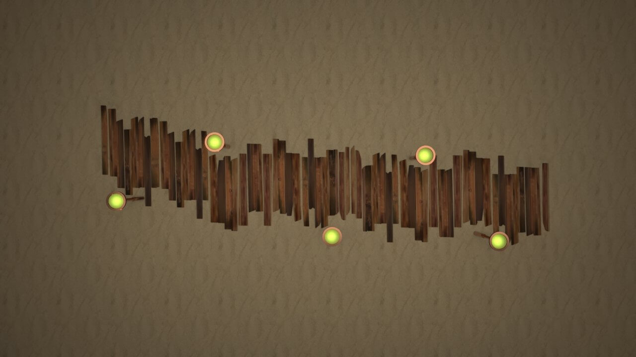 Garden Wooden Path - 3D Model by waelmoussa