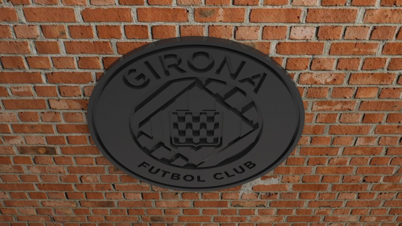 Girona FC Logo - 3D Print Model by waelmoussa