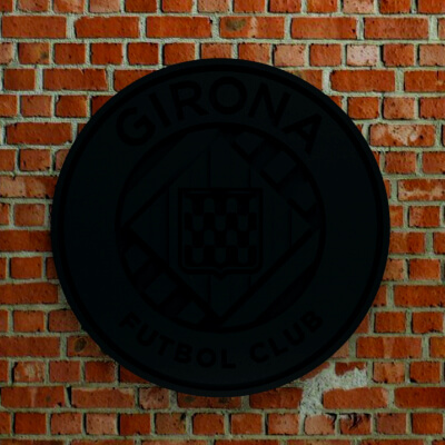 Girona FC Logo - 3D Model by waelmoussa