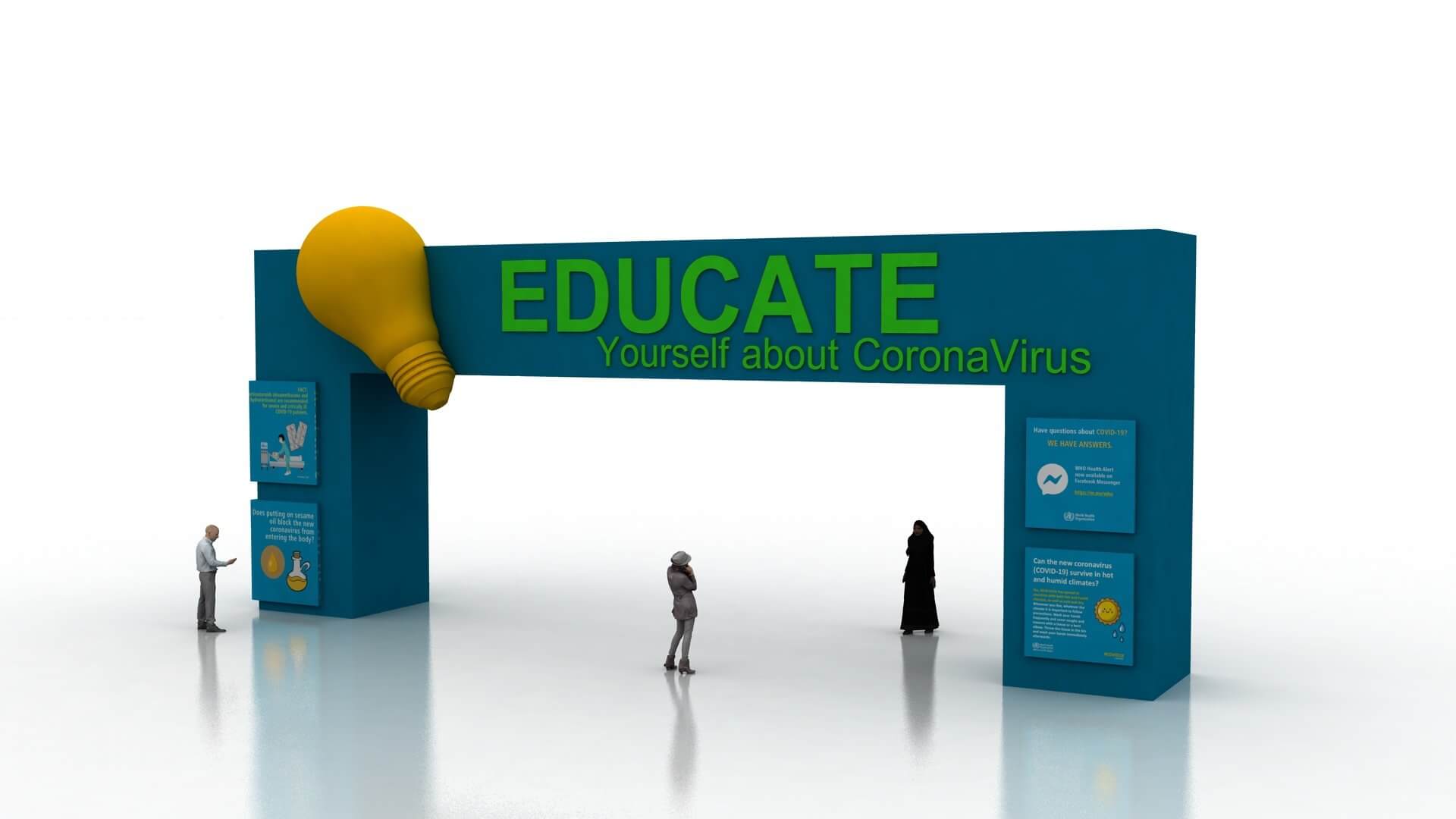 Ad Gate For Coronavirus - 3D Model by waelmoussa