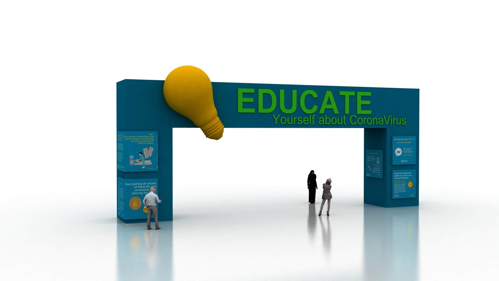 Ad Gate For Coronavirus - 3D Model by waelmoussa