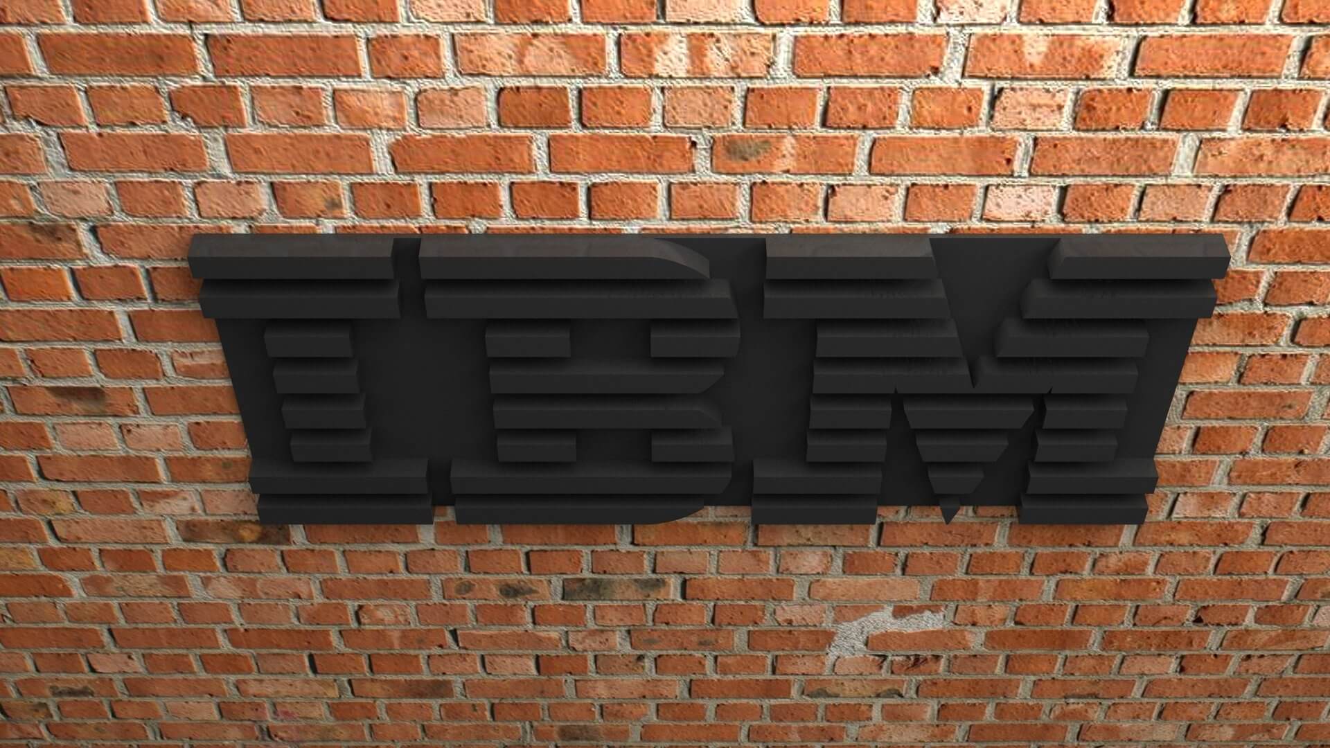 IBM Logo - 3D Model by waelmoussa