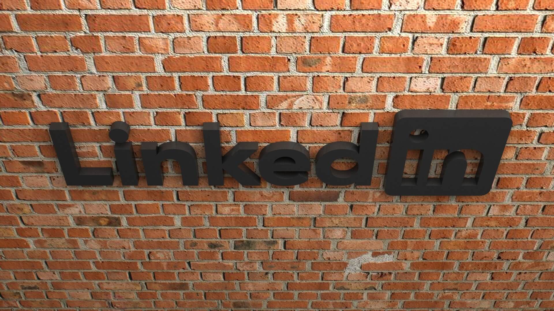 LinkedIn Logo - 3D Model by waelmoussa
