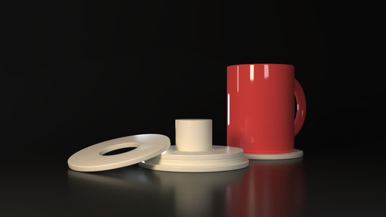 Round Coasters - 3D Model by waelmoussa