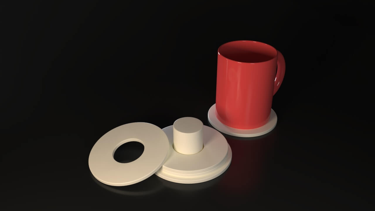 Round Coasters - 3D Model by waelmoussa