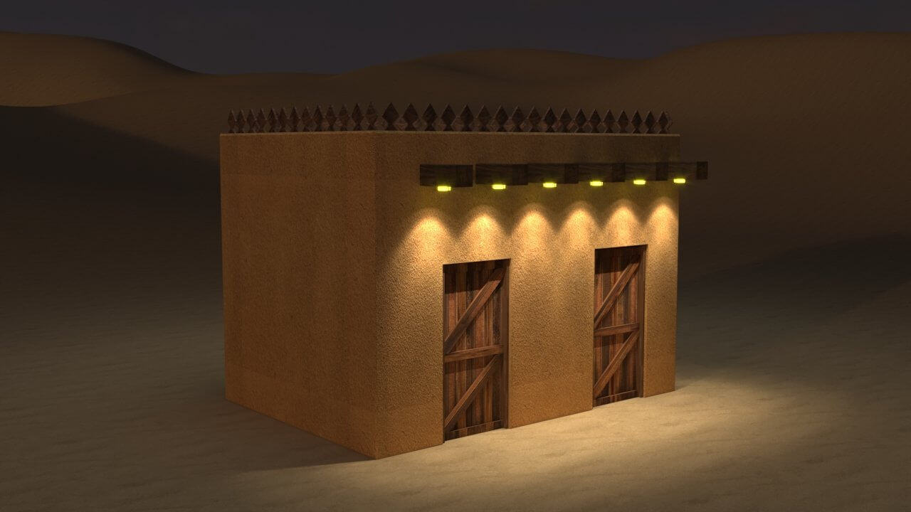 Small Arabic Traditional House - 3D Model by waelmoussa