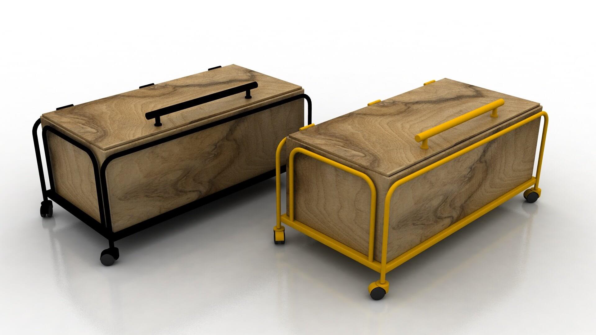 Storage Box Cabinet - 3D Model by waelmoussa