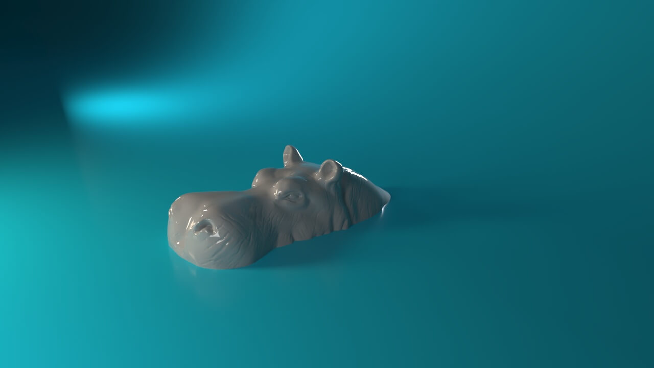 Swimming Rhino - 3D Model by waelmoussa