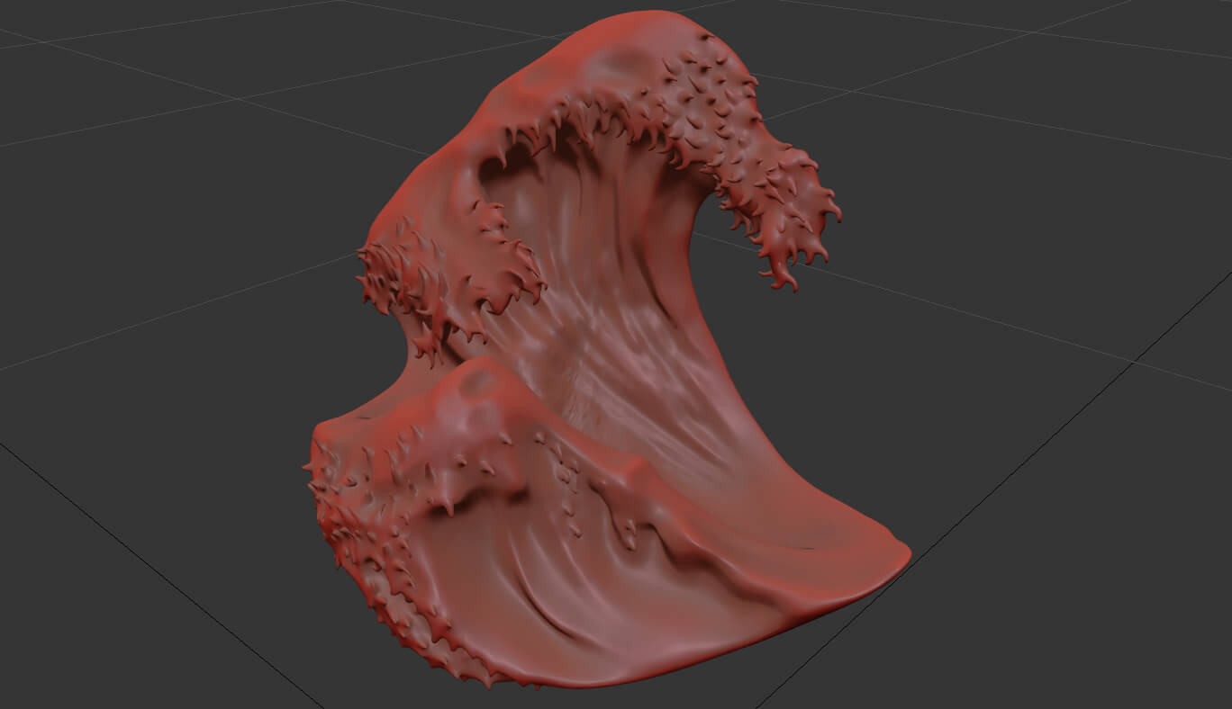 The Great Wave Off Kanagawa - 3D Print Model by waelmoussa