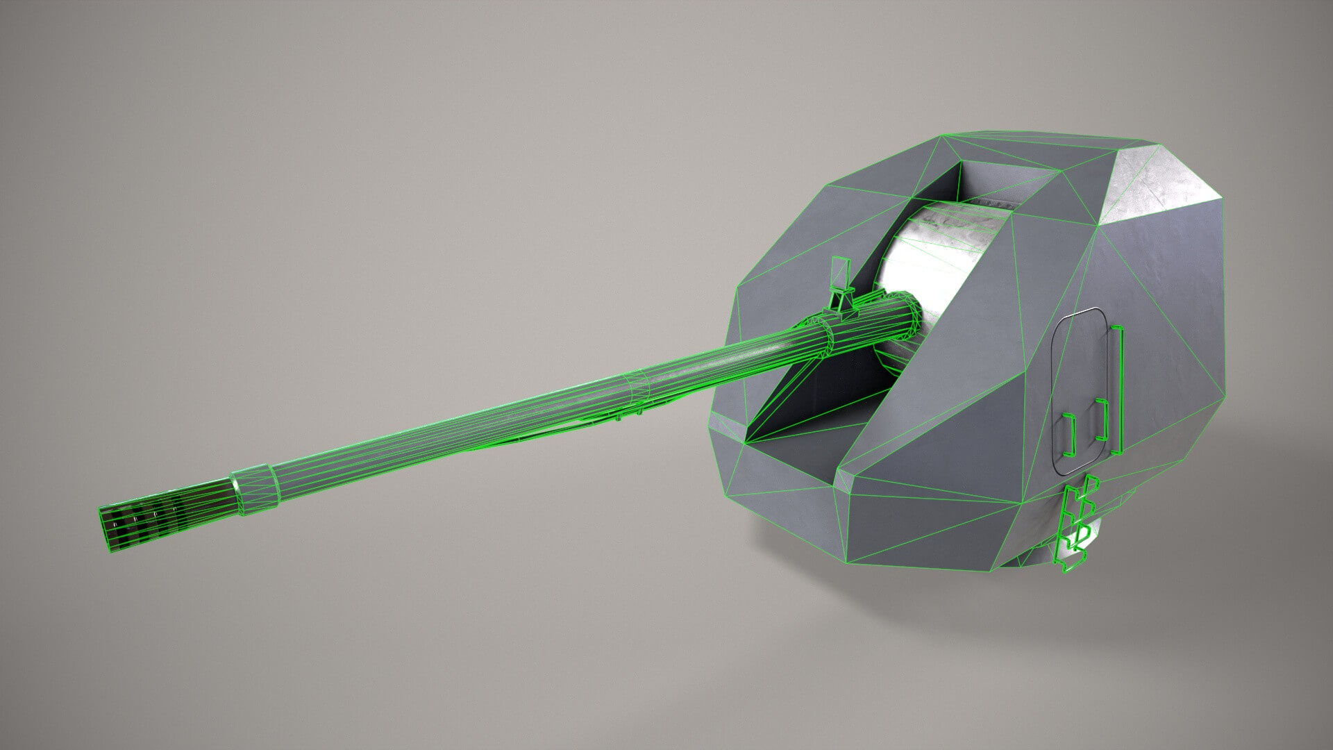 War Ship Cannon A-192M 3D Model by war_ships