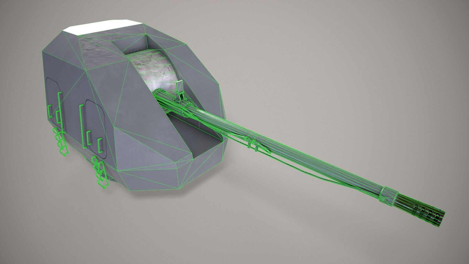 War Ship Cannon A-192M 3D Model by war_ships