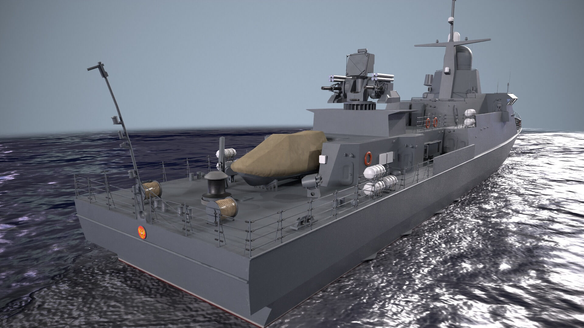 War Ship Corvette 22800 - 3D Model by war_ships