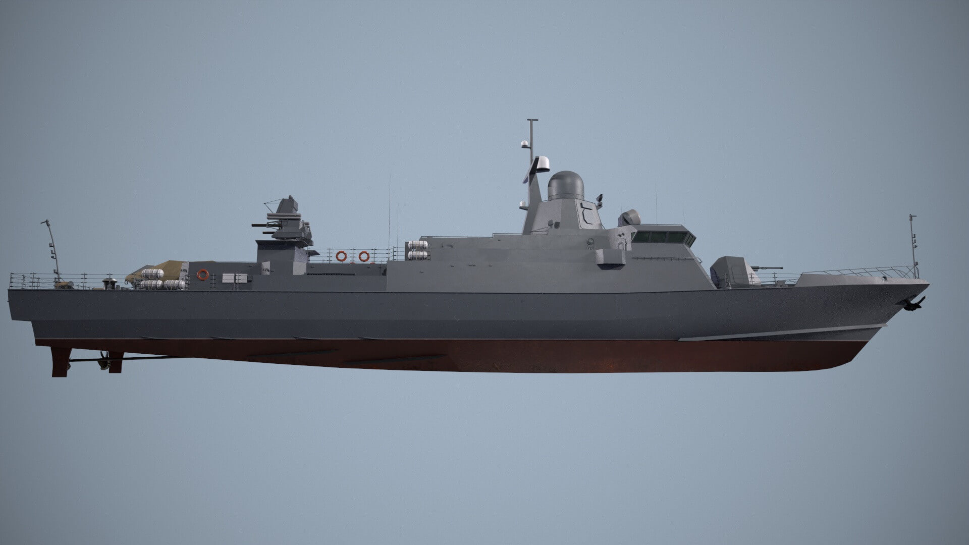 War Ship Corvette 22800 - 3D Model by war_ships