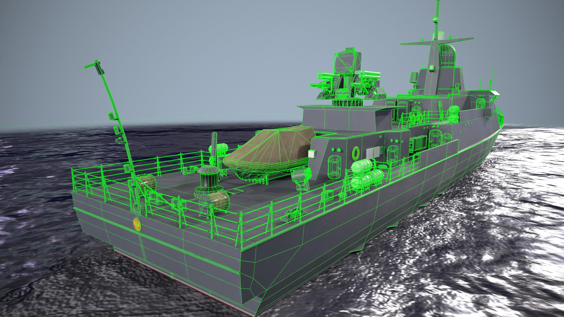 War Ship Corvette 22800 - 3D Model by war_ships