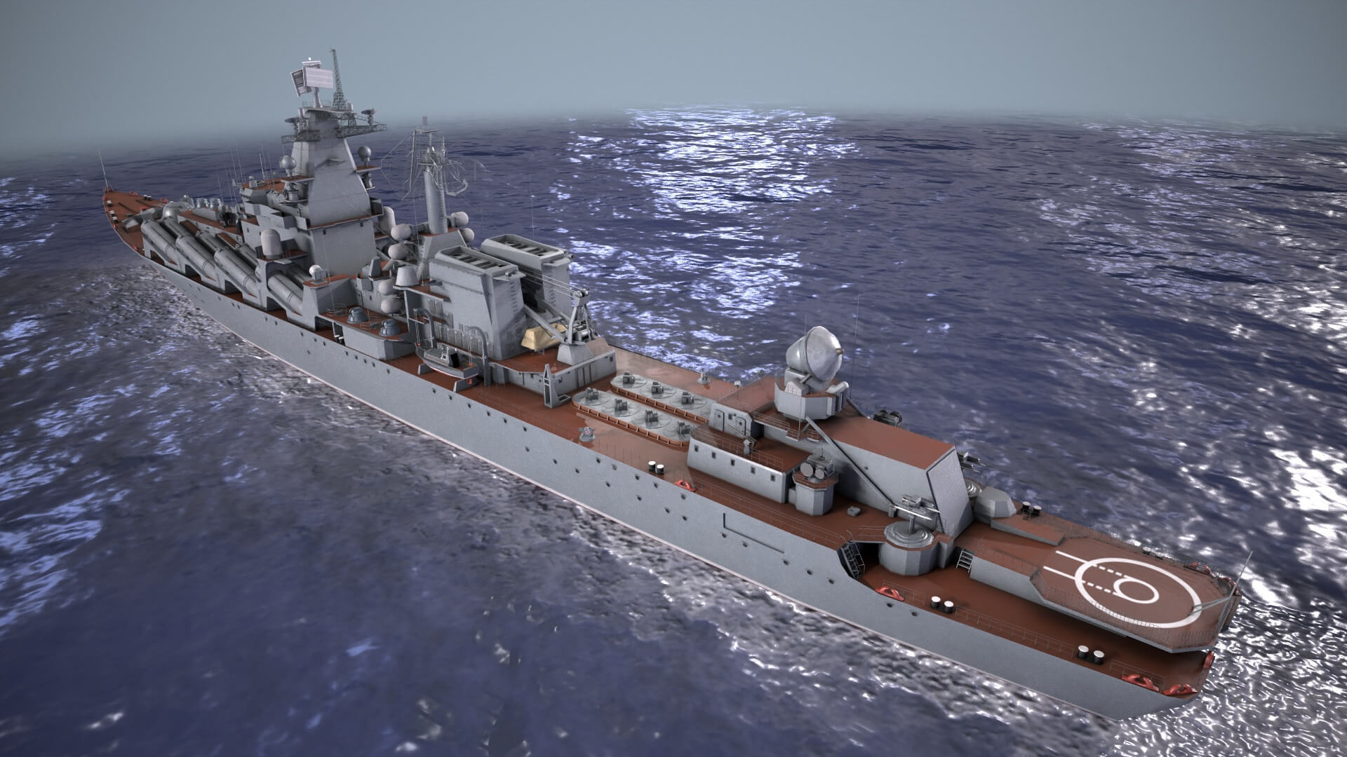 War Ship Cruiser 1164 - Free 3D Model by war_ships