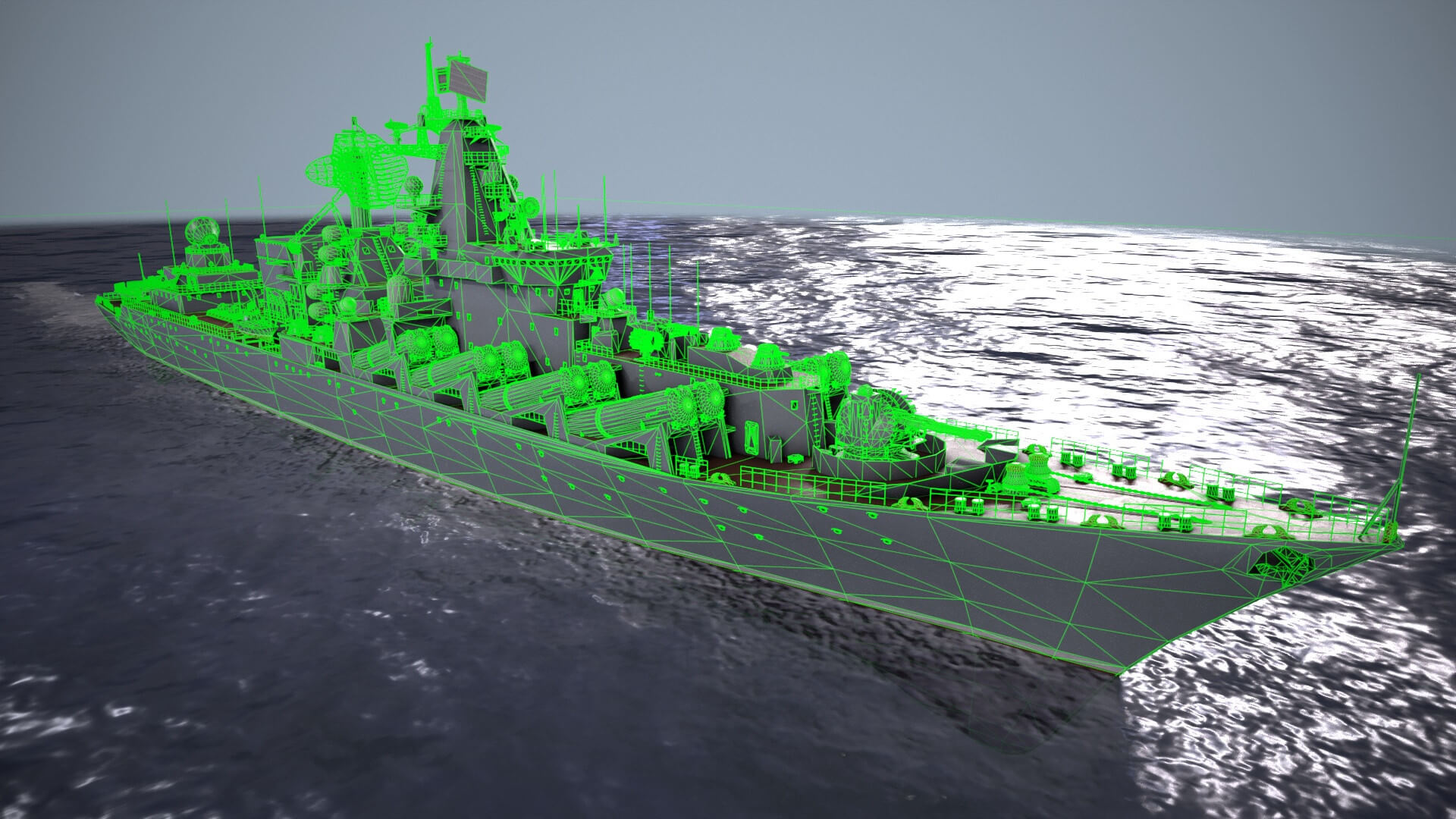 War Ship Cruiser 1164 - Free 3D Model by war_ships