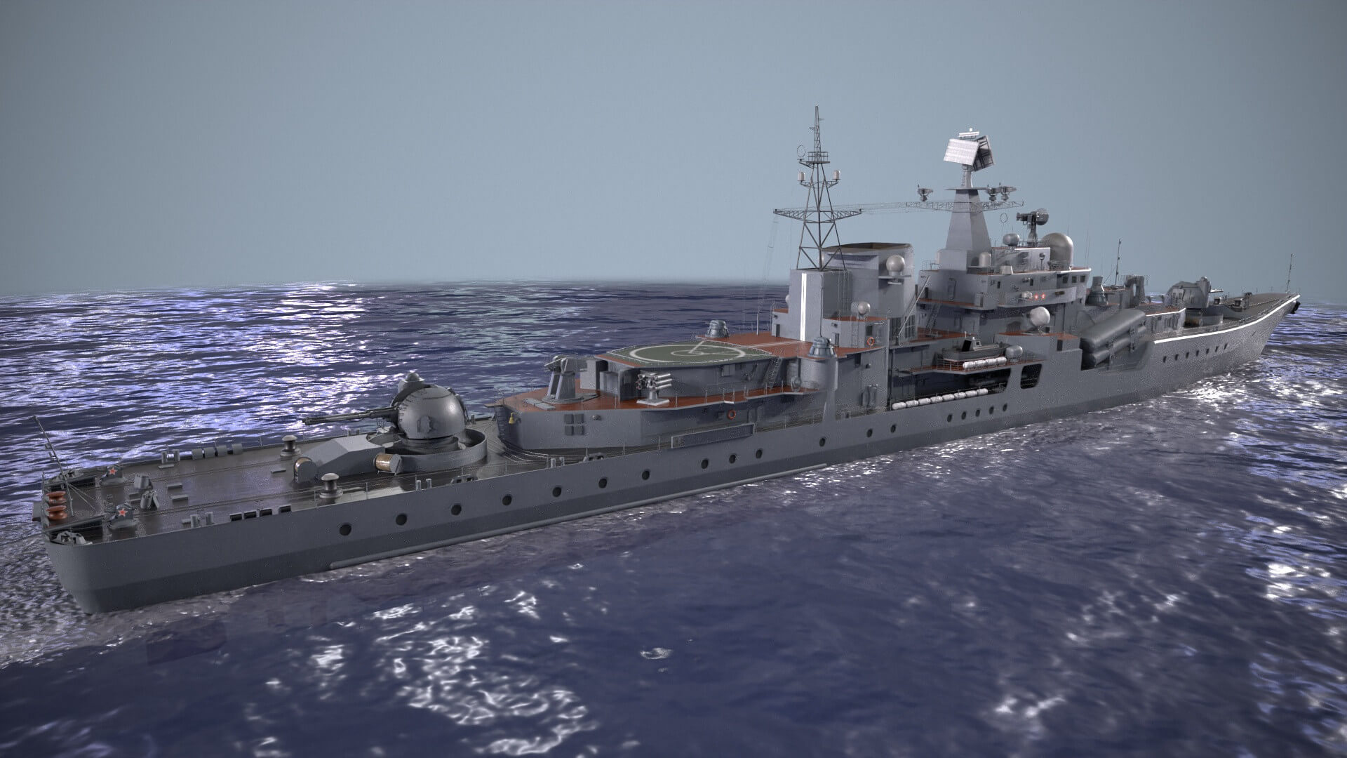 War Ship Destroyer 956 - 3D Model by war_ships