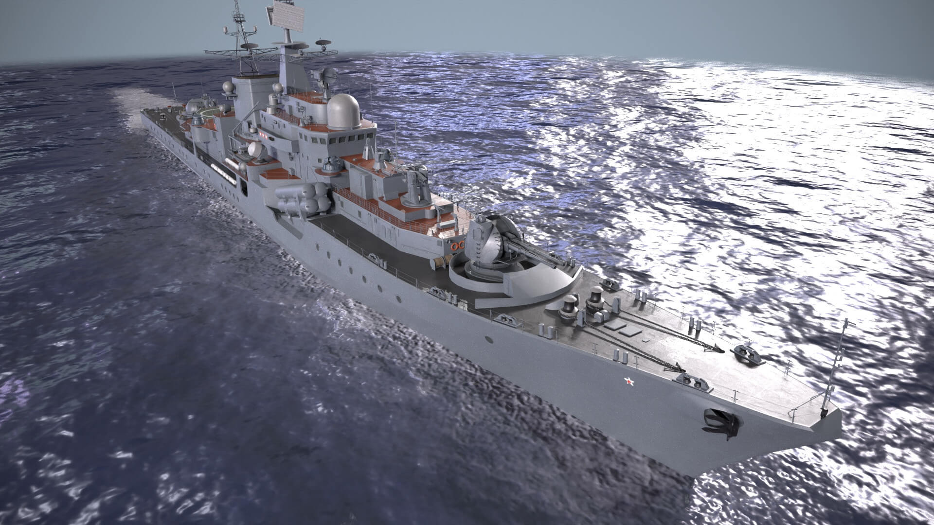 War Ship Destroyer 956 - 3D Model by war_ships