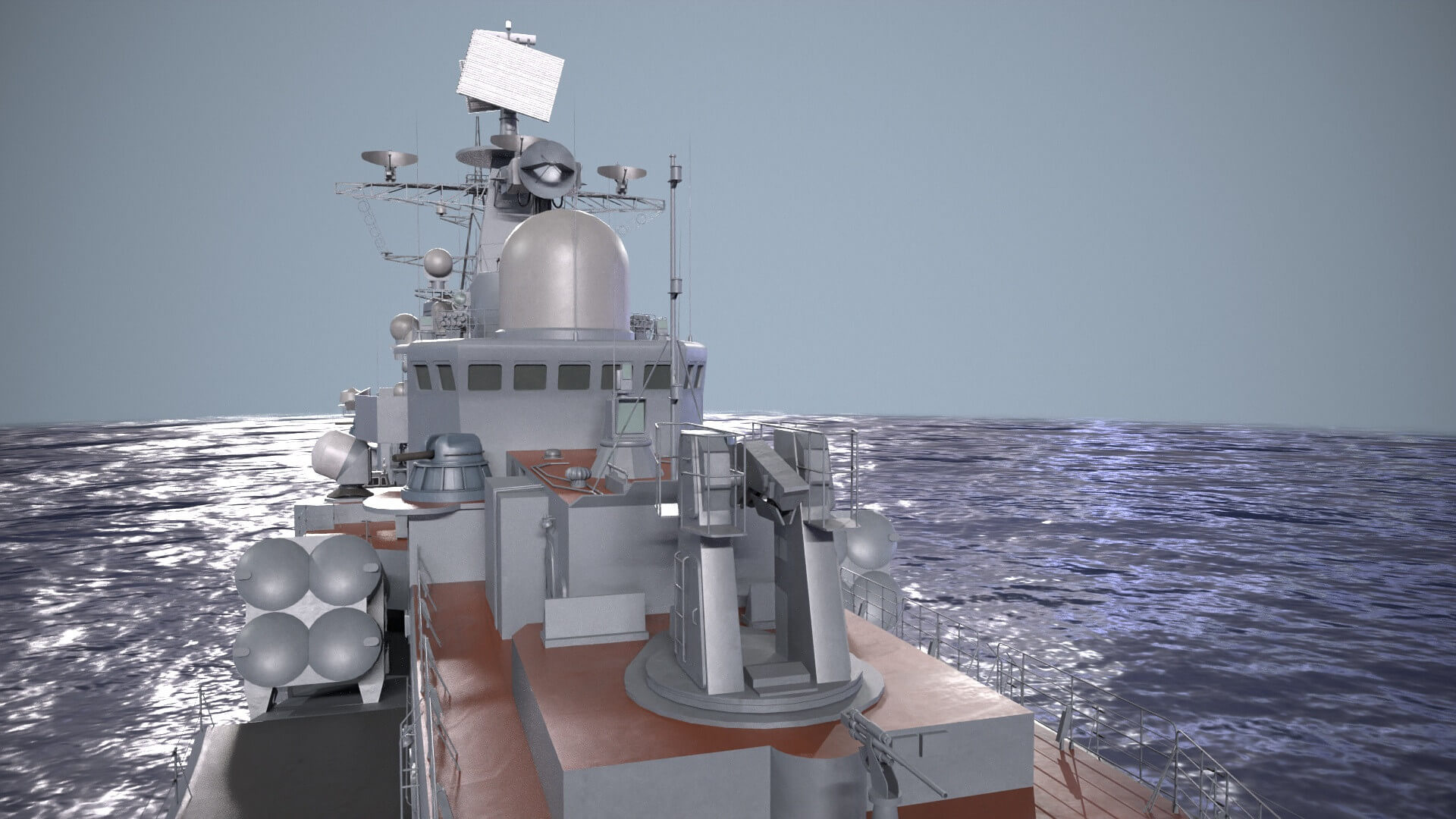 War Ship Destroyer 956 - 3D Model by war_ships