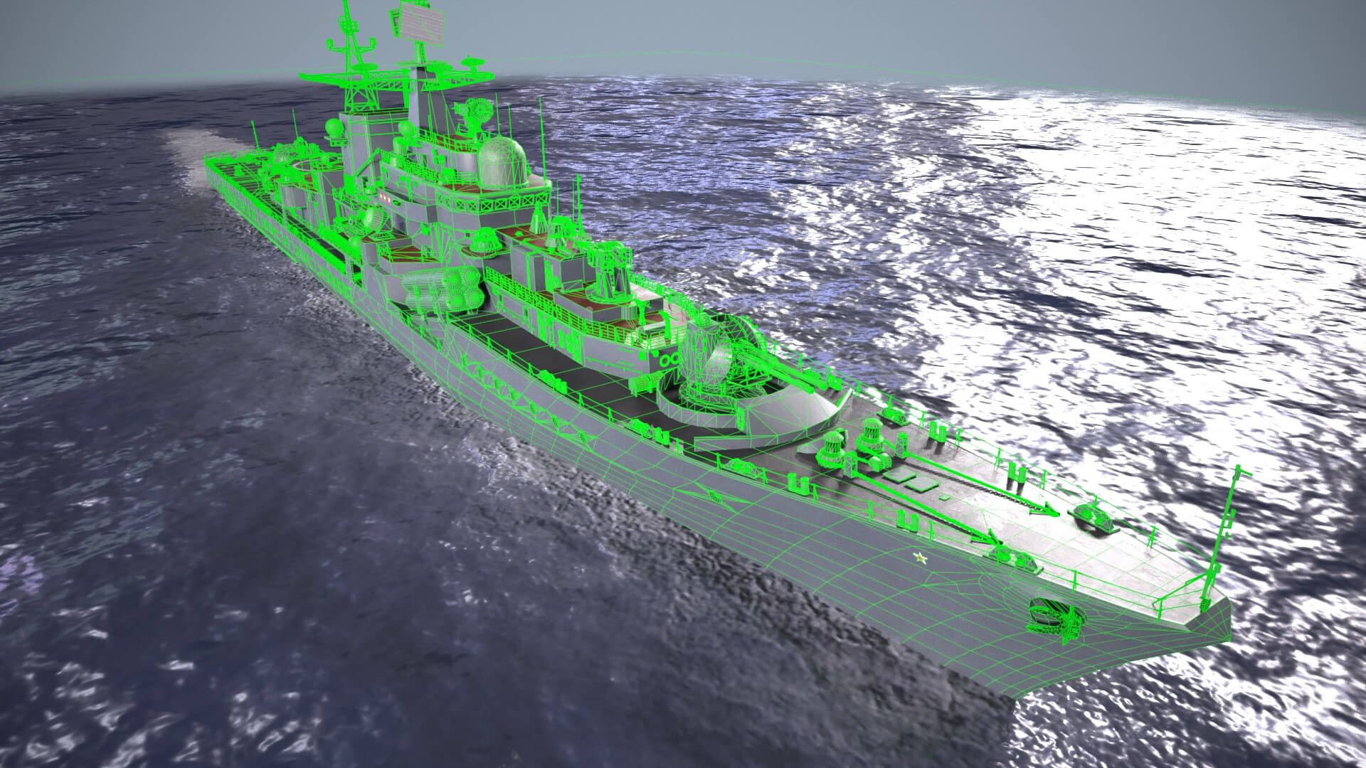 War Ship Destroyer 956 - 3D Model by war_ships