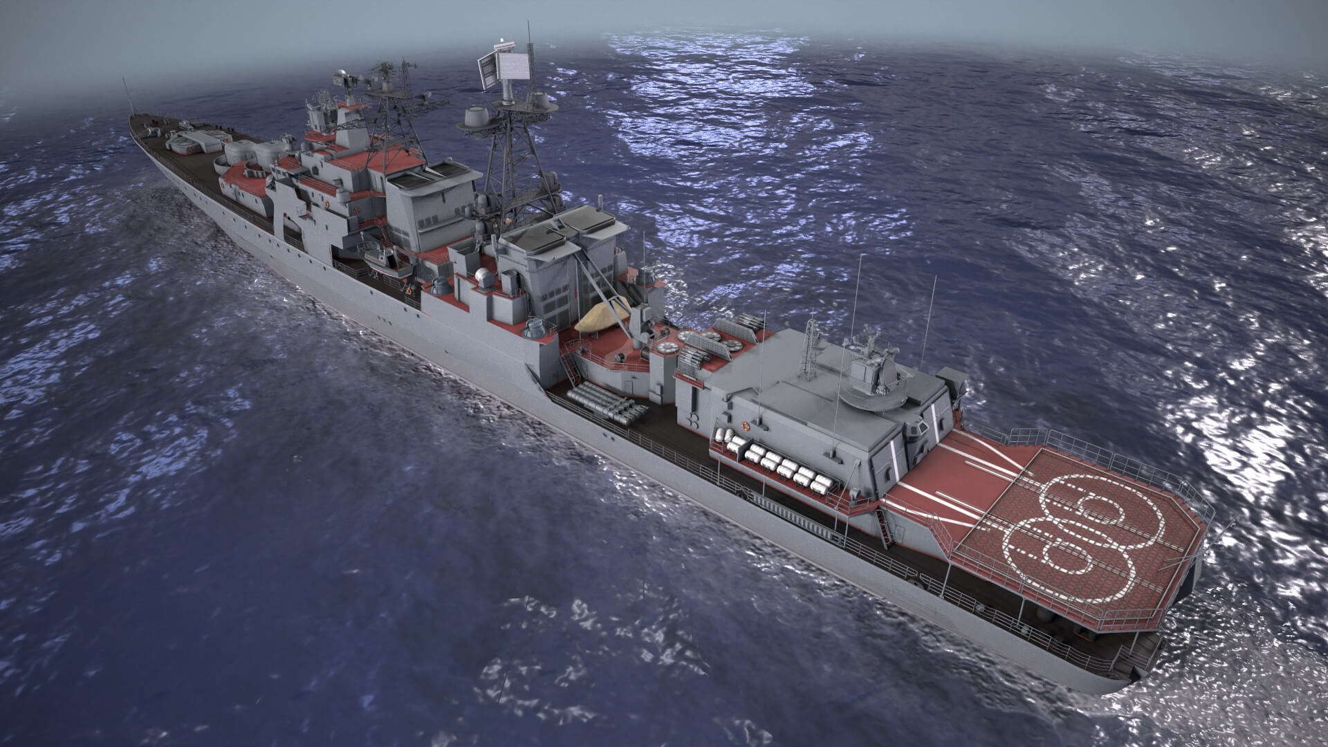 War Ship Frigate 1155 - 3D Model by war_ships