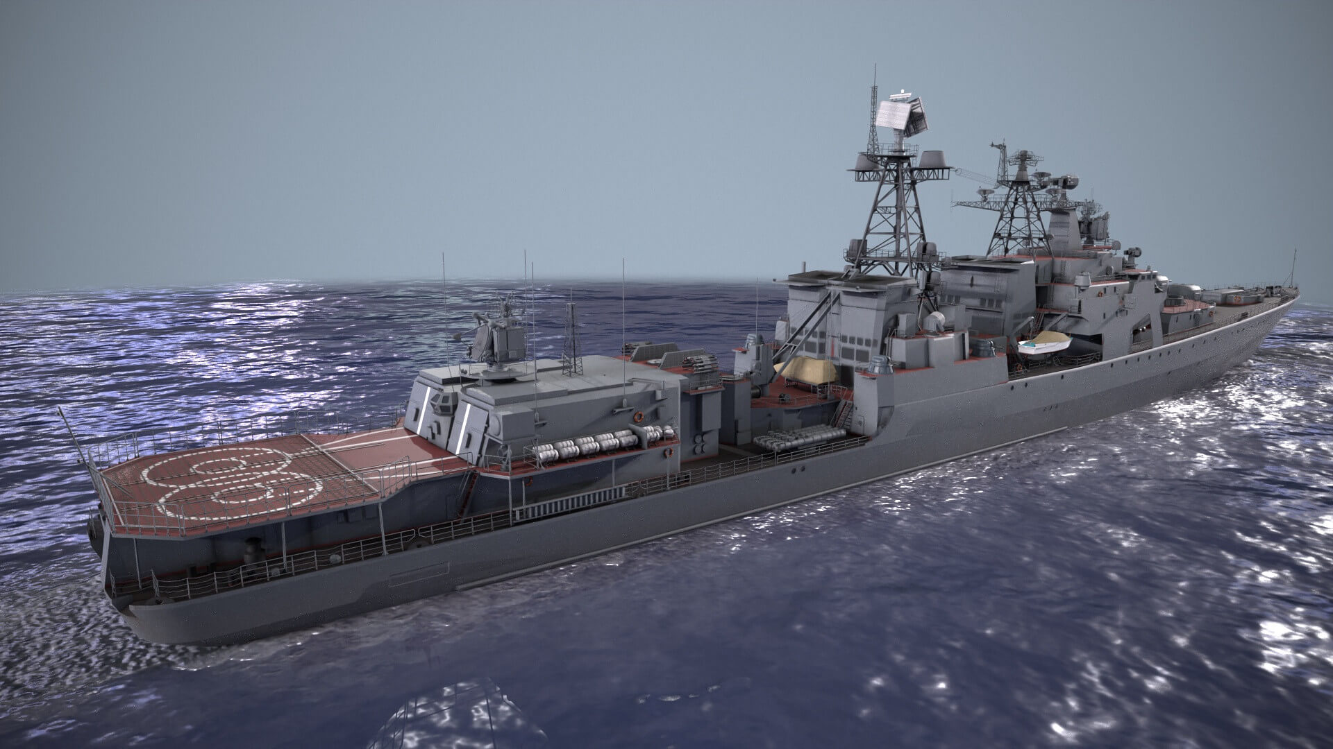 War Ship Frigate 1155 - 3D Model by war_ships