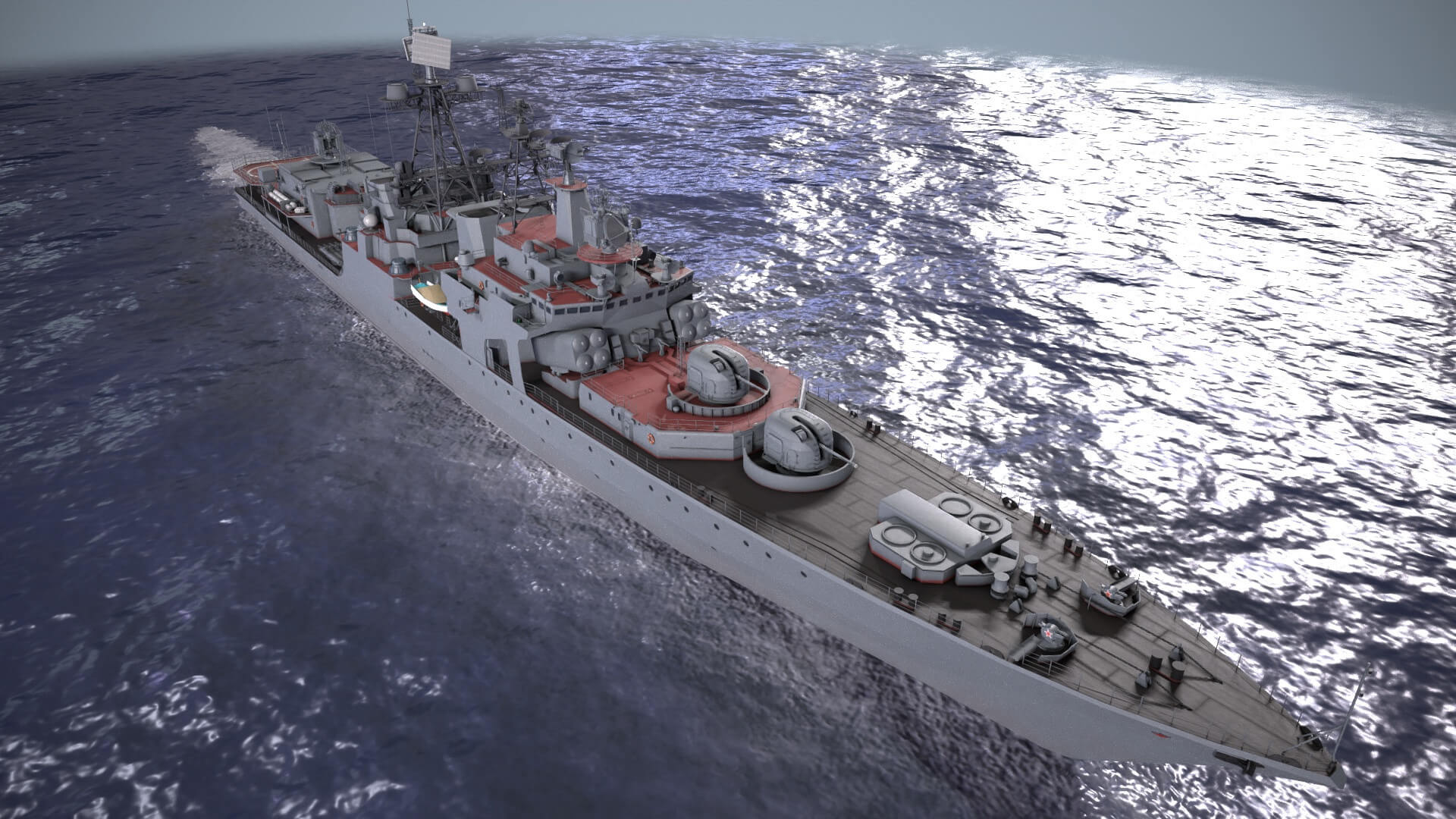 War Ship Frigate 1155 - 3D Model by war_ships