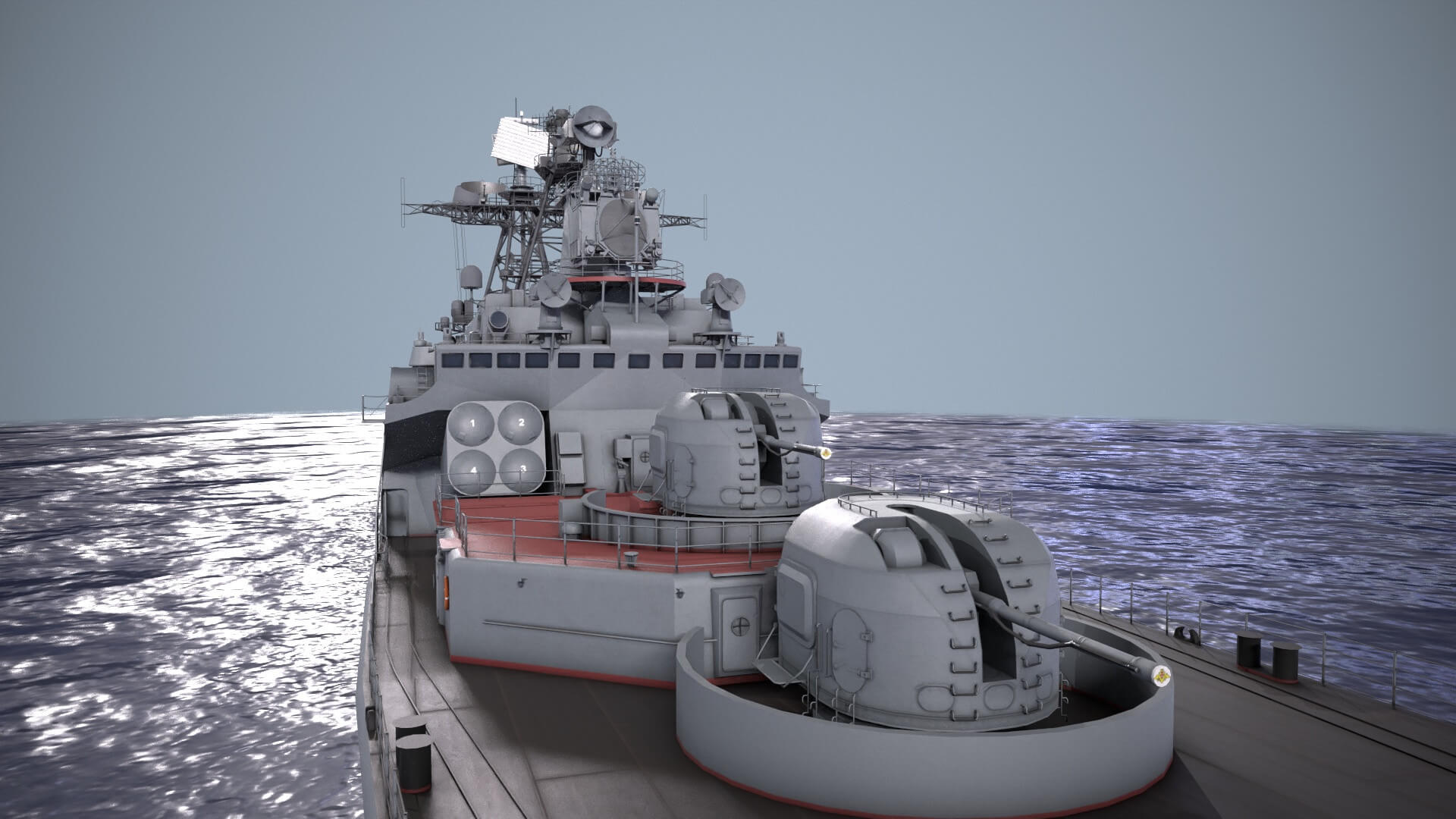 War Ship Frigate 1155 - 3D Model by war_ships