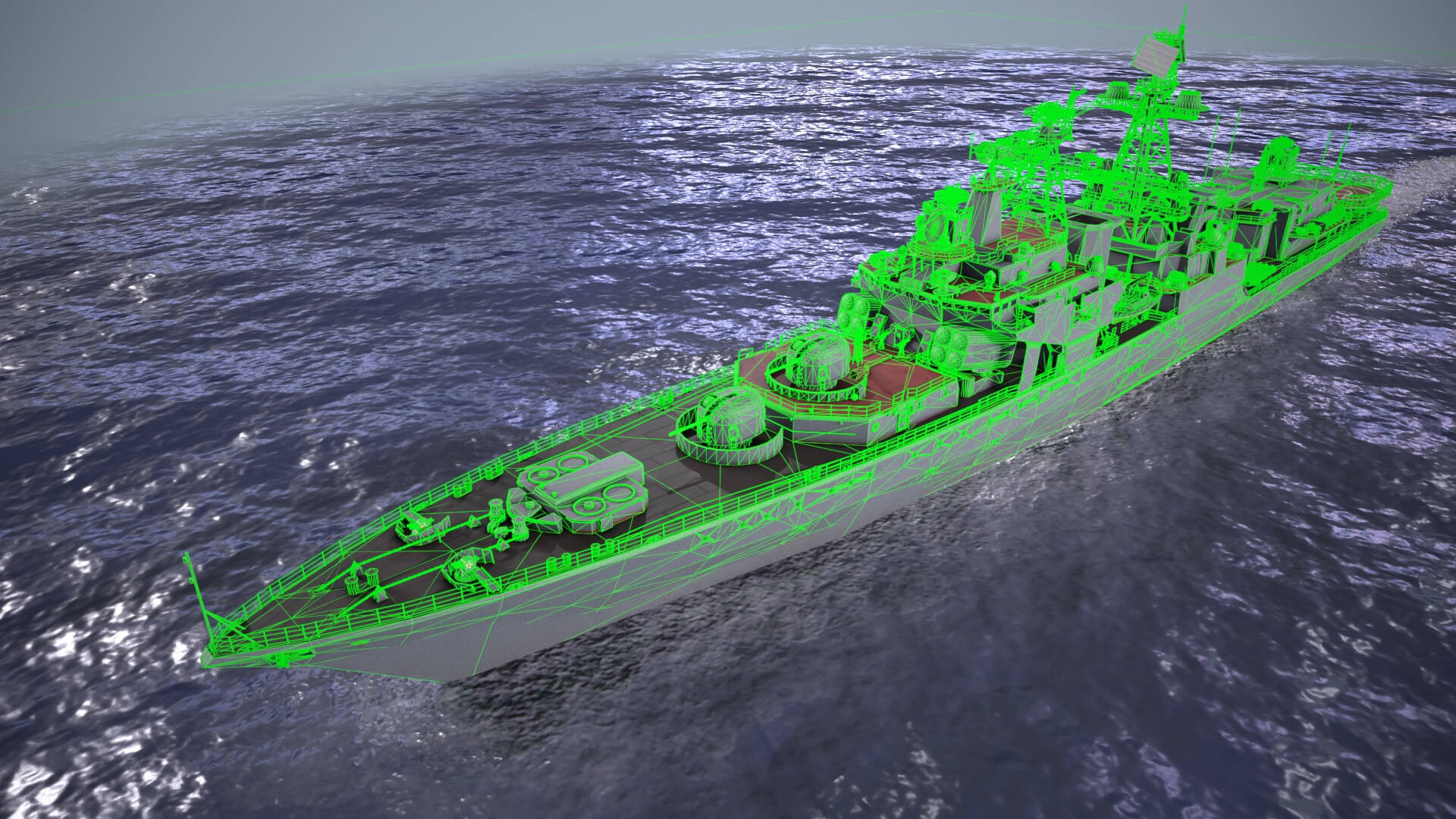 War Ship Frigate 1155 - 3D Model by war_ships